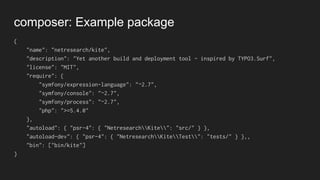 Development and deployment with composer and kite | PPT