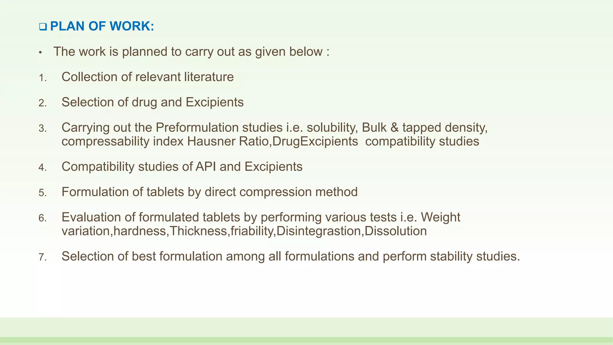 Development and evaluation of immediate release tablets of tenofovir ...
