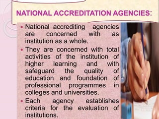 DEVELOPMENT AND MAINTENANCE OF STANDARDS ,ACCREDITATION (2).pptx