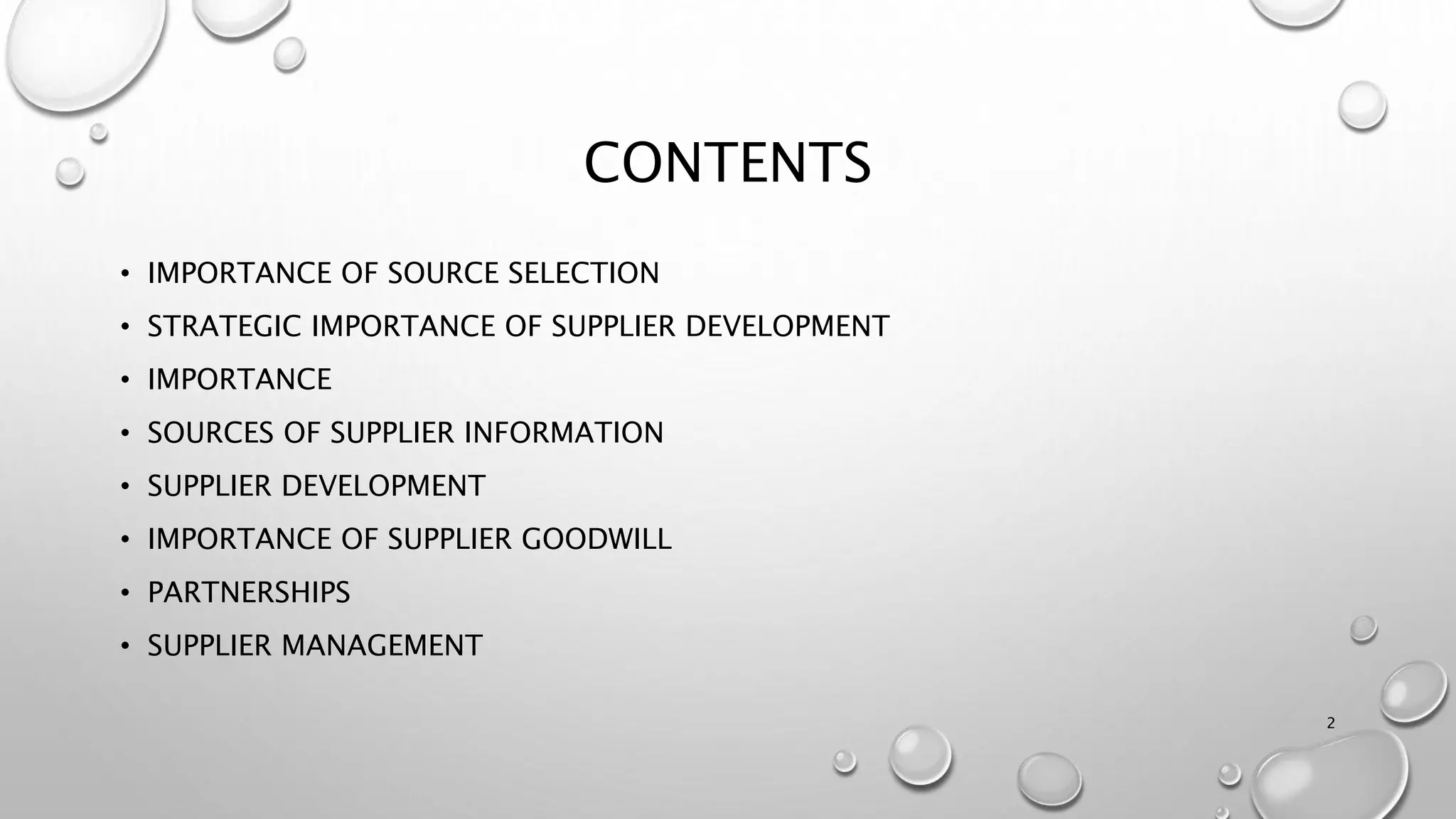 SUPPLIER SELECTION AND DEVELOPMENT | PPTX