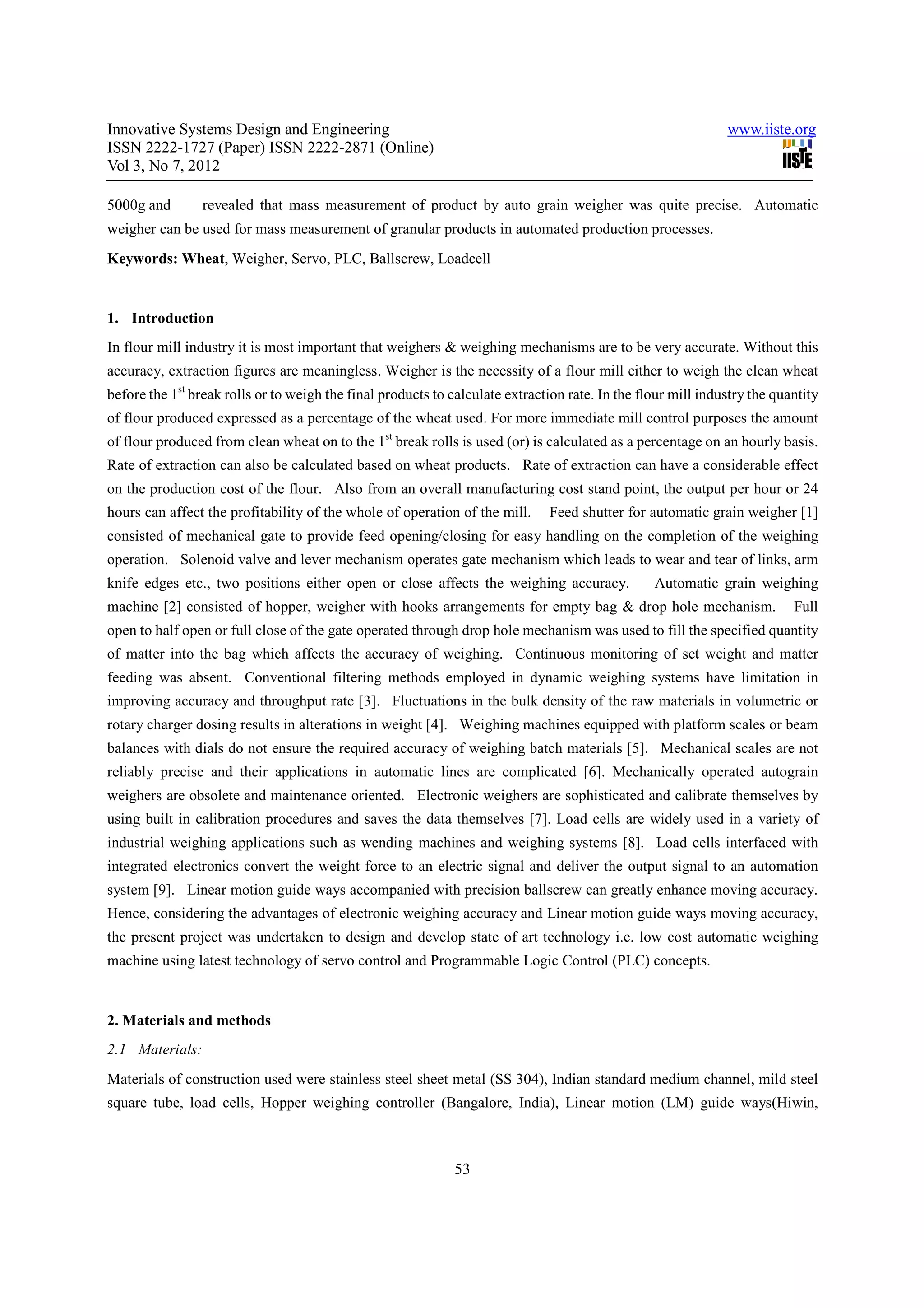 Development and performance evaluation of servo based | PDF