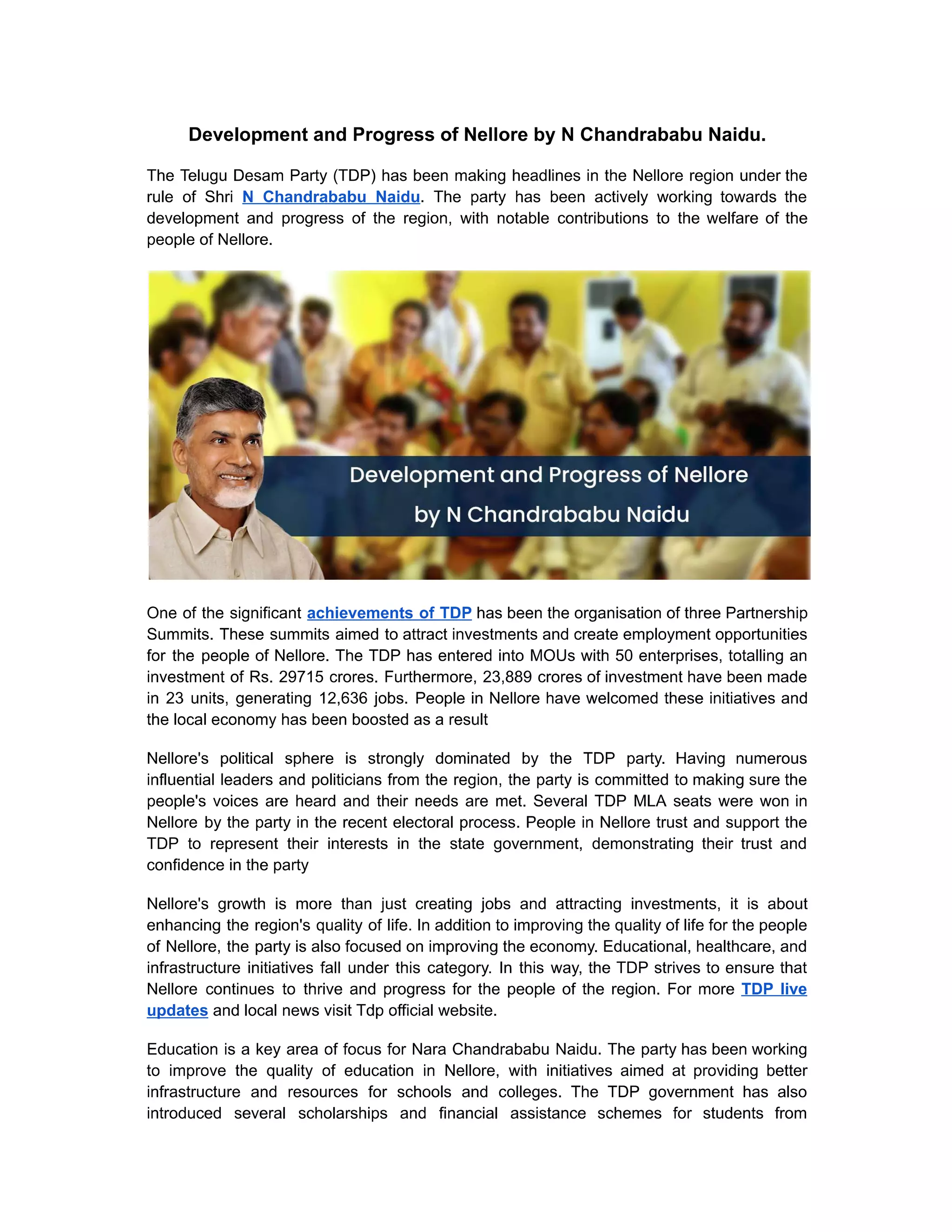 Development and Progress of Nellore by N Chandrababu Naidu..pdf