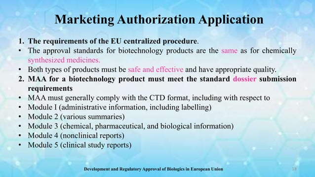 Development and Regulatory Approval of Biologics in European Union ...