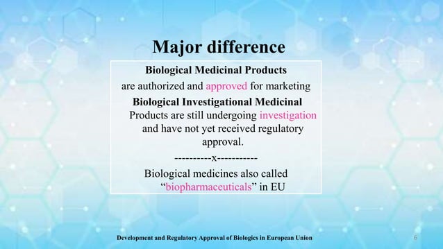 Development and Regulatory Approval of Biologics in European Union ...