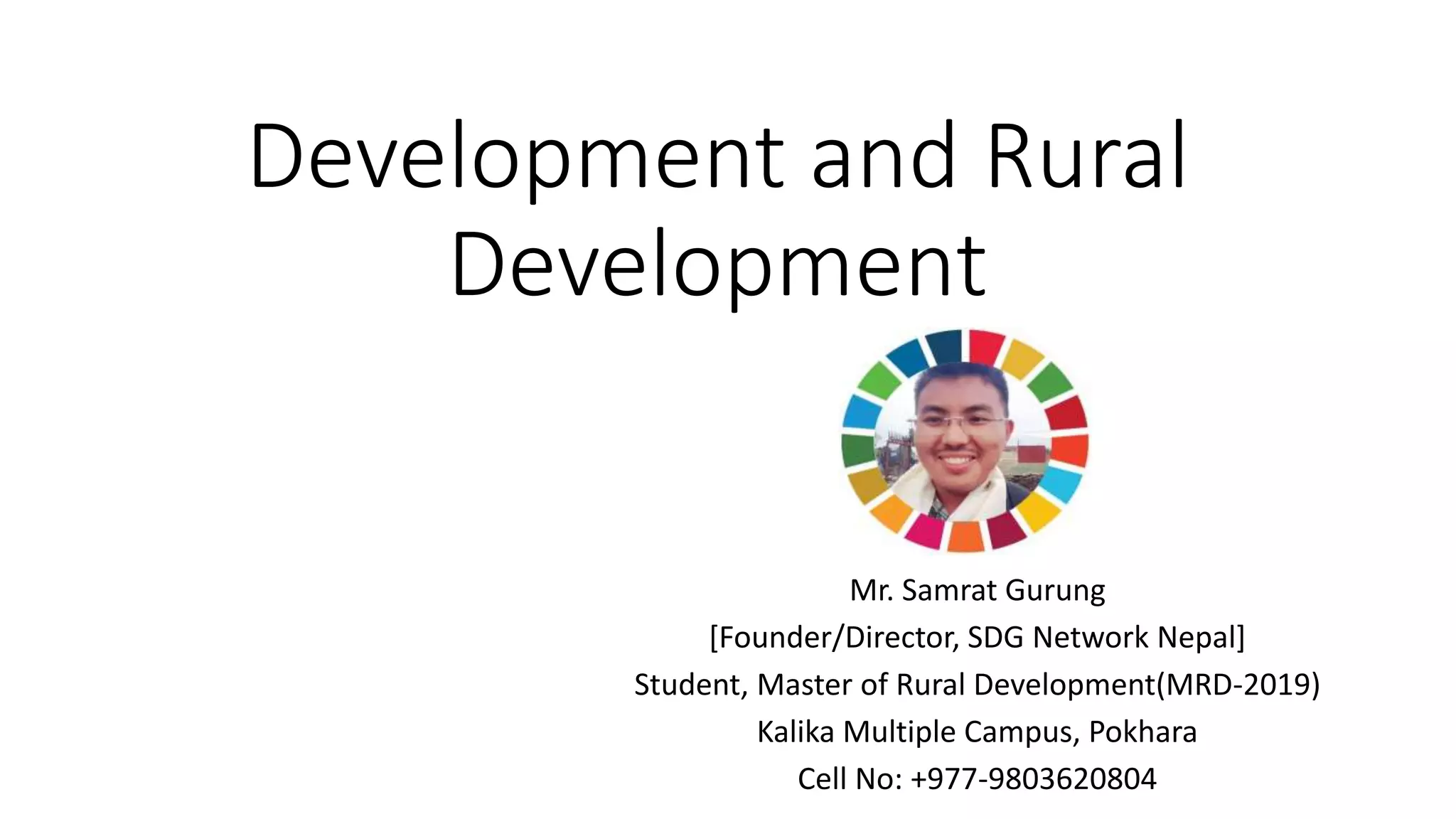 Development and rural development | PPT