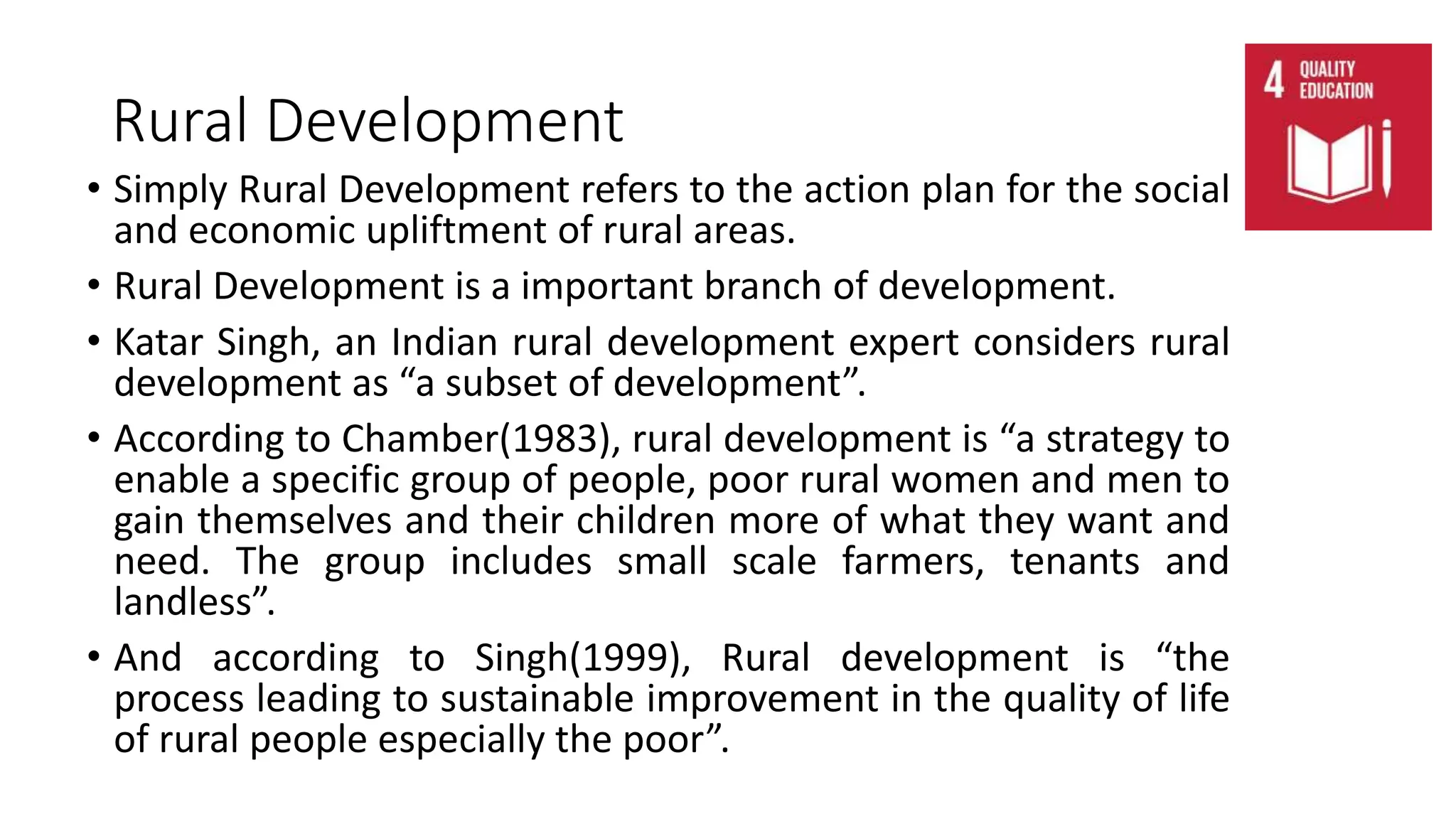 Development and rural development | PPT
