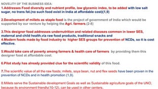 Development and study of millet based designer food | PPTX