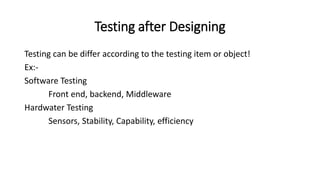 IGCSE Chapter 7 System life cycle Development, Section Development and ...
