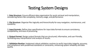 IGCSE Chapter 7 System life cycle Development, Section Development and ...