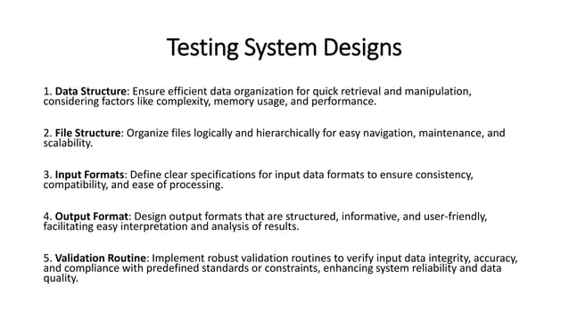 IGCSE Chapter 7 System life cycle Development, Section Development and ...