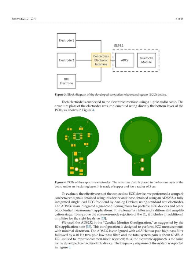 Development and test of a portable ecg device with dry capacitive ...