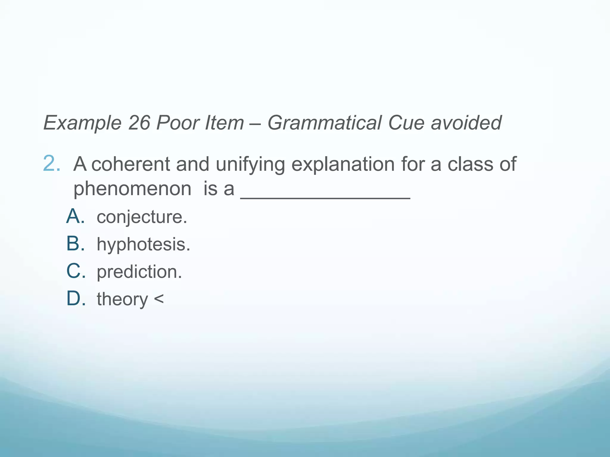 Development and use of selected response item | PPTX