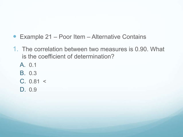 Development and use of selected response item | PPT