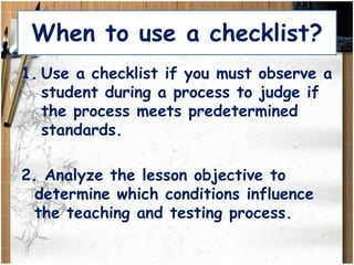 Development and use of the checklist | PPTX
