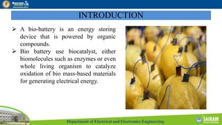 Development & application of flexible bio battery integrated to smart ...