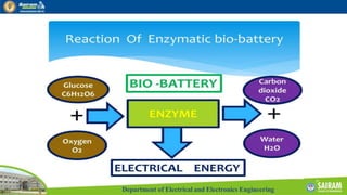 Development & application of flexible bio battery integrated to smart ...