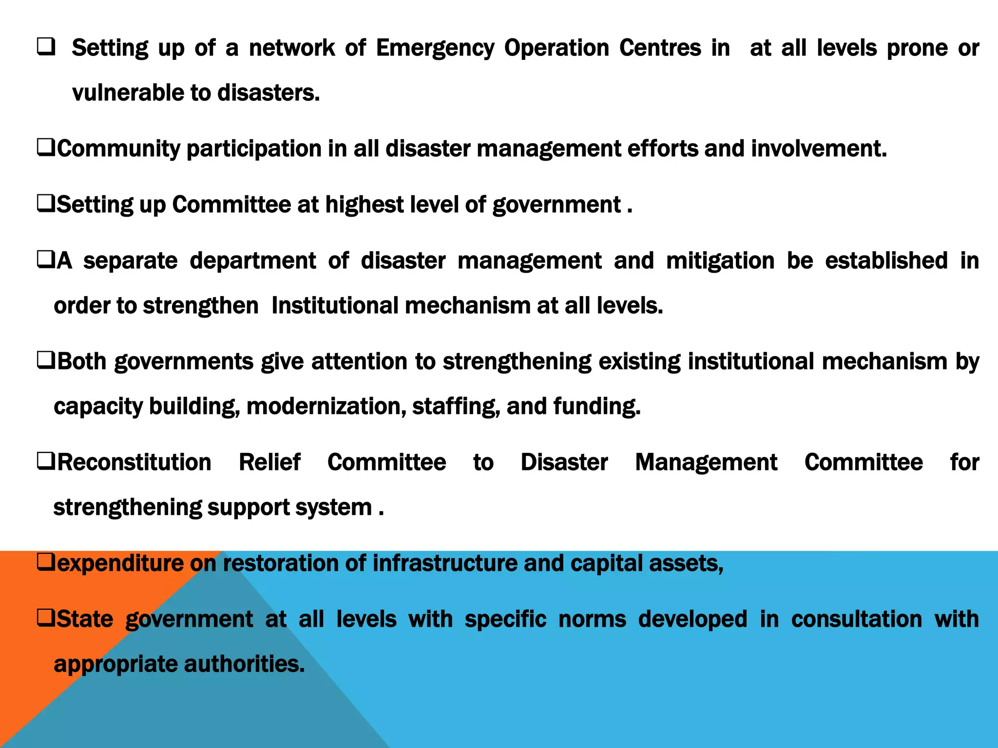 Development approaches to disaster management and risk management | PPTX