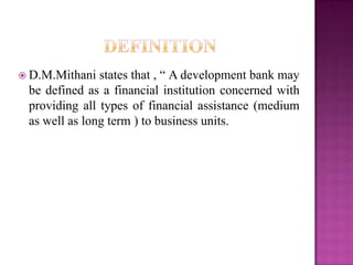 Development banks | PPTX