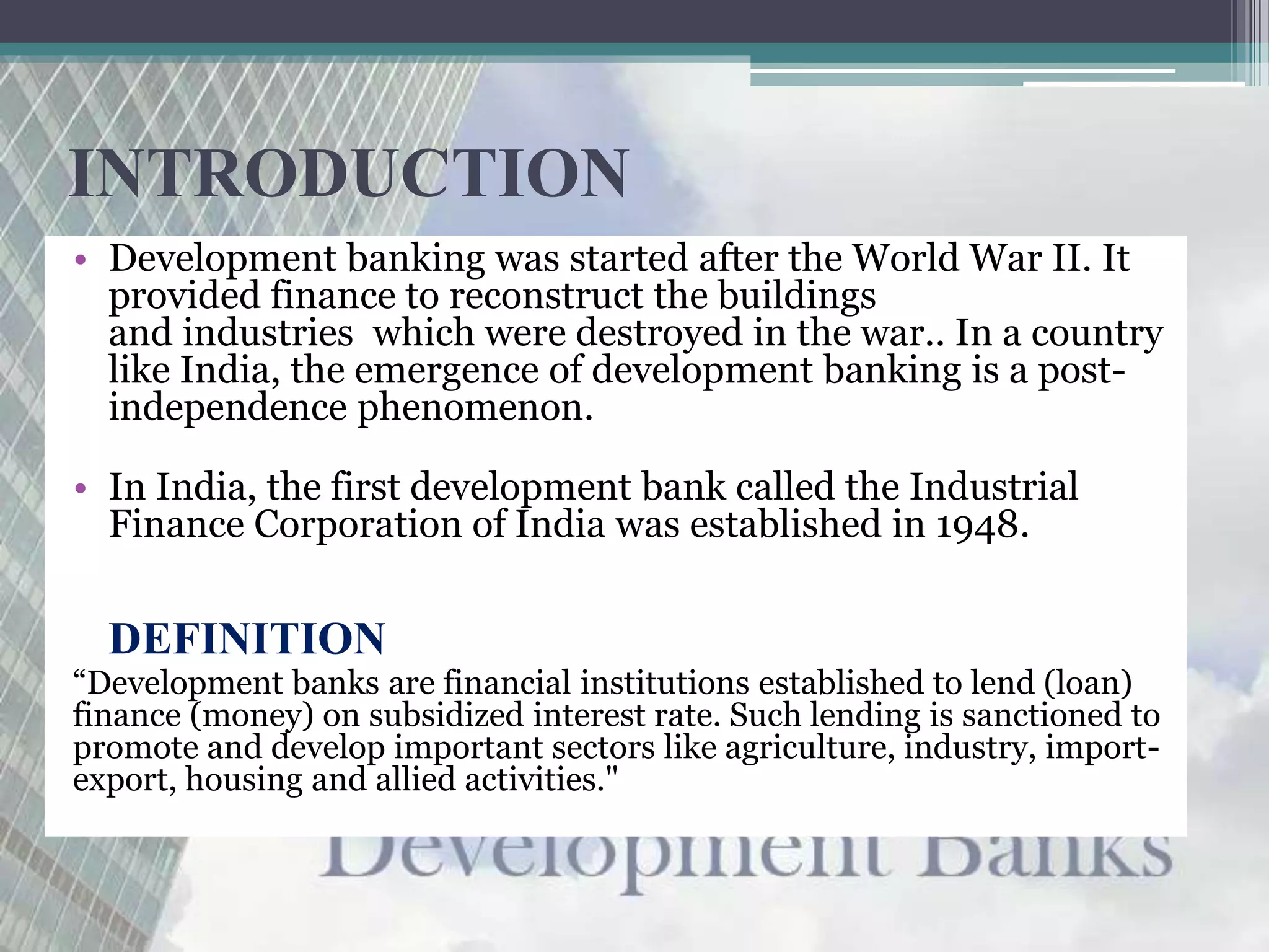 Development banks | PPTX