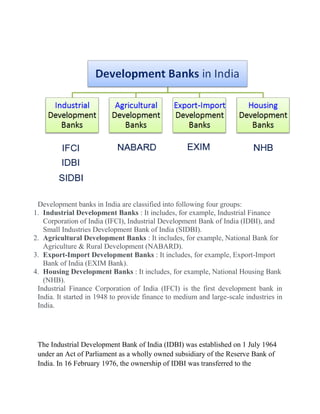 Development banks in india | DOCX