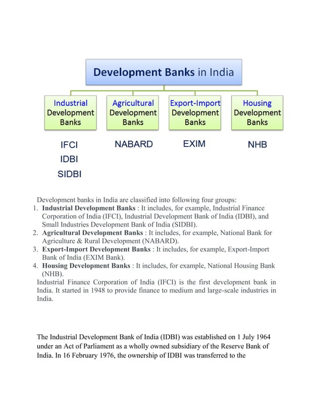 Development banks in india | PDF