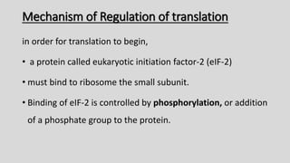 Development biology (rna processing and translational regulation of ...
