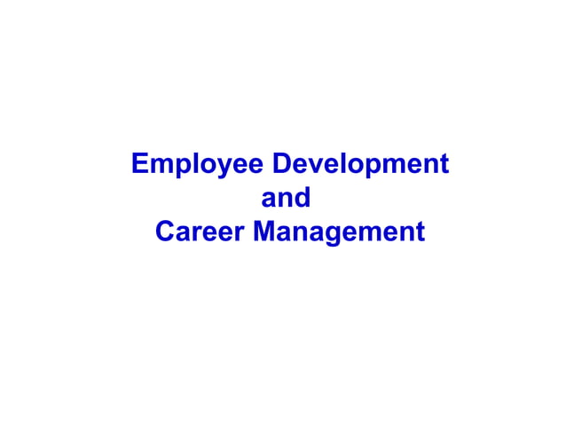 Development & career management | PPT