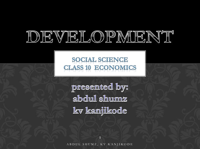 Development, Economics class 10, CBSE | PDF | Email | Internet