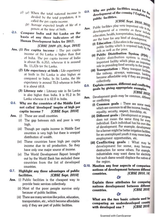 Development class 10 question answer | PDF