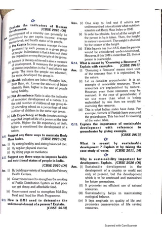 Development class 10 question answer | PDF