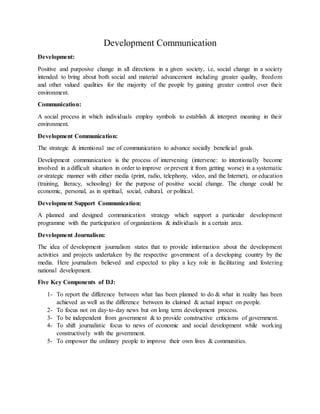 Development communication | DOCX