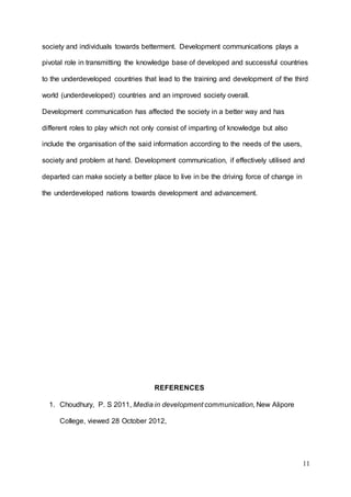 Development Communication | PDF