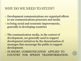 Development communication | PPTX