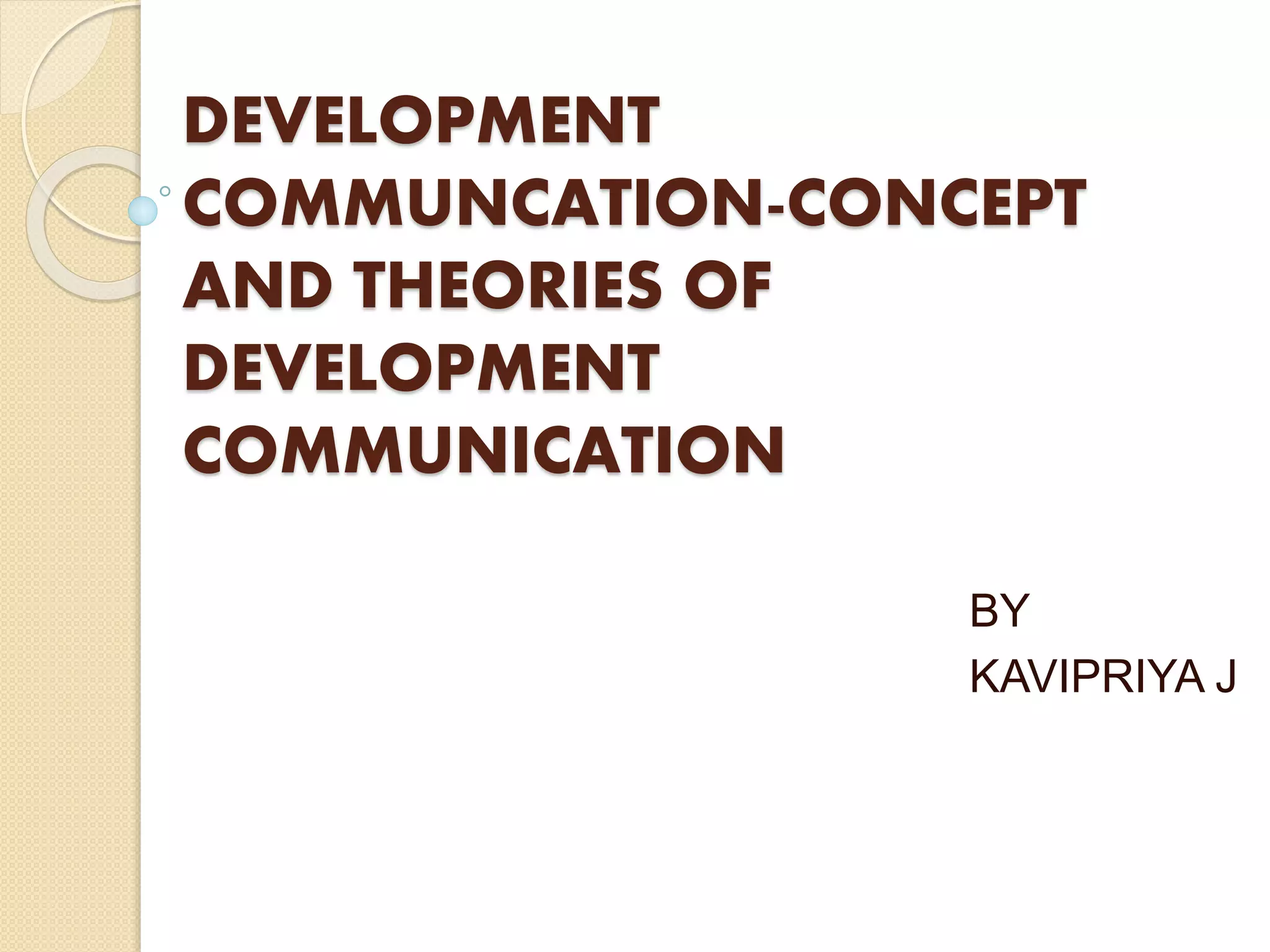 Development communication | PPTX