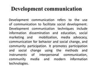 Development communication | PPTX