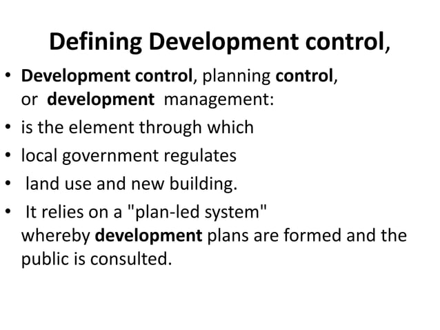 What are Development controls | PPTX | Developmental Sites | Real Estate