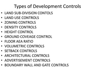 What are Development controls | PPTX