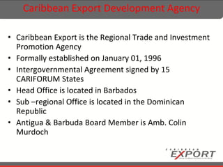 Development Cooperation - Caribbean Export - Carlos Wharton - Senior ...