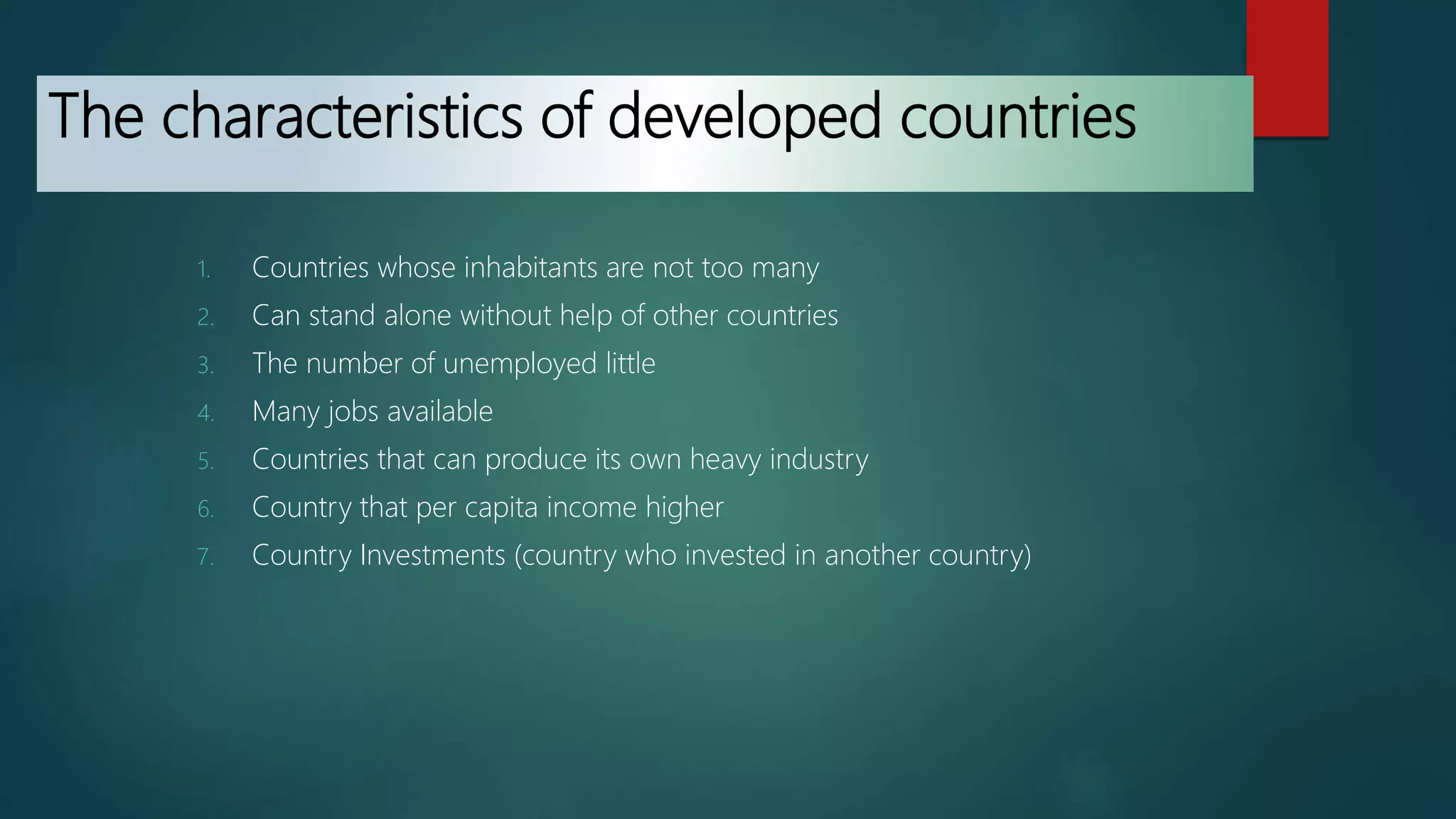 Development countries | PPTX