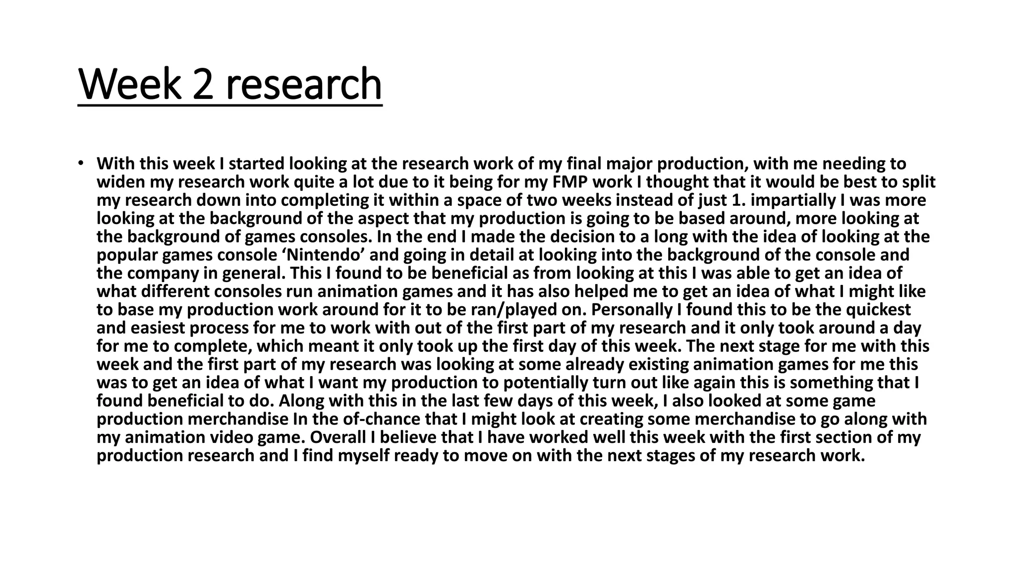 FMP-Development diaries | PPTX