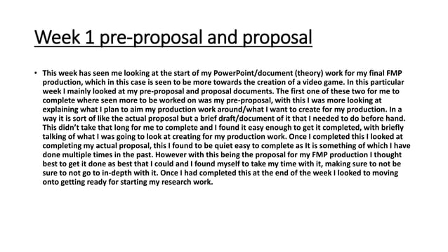 FMP-Development diaries | PPT