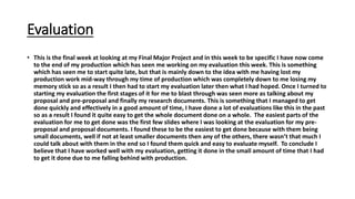 FMP-Development diaries | PPTX