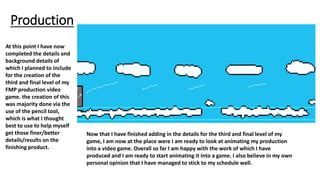 FMP-Development diaries production | PPT