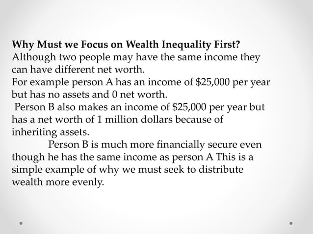 Inequality of Wealth | PPT