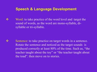 Development & etiology of speech & language disorders | PPT