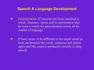 Development & etiology of speech & language disorders | PPT