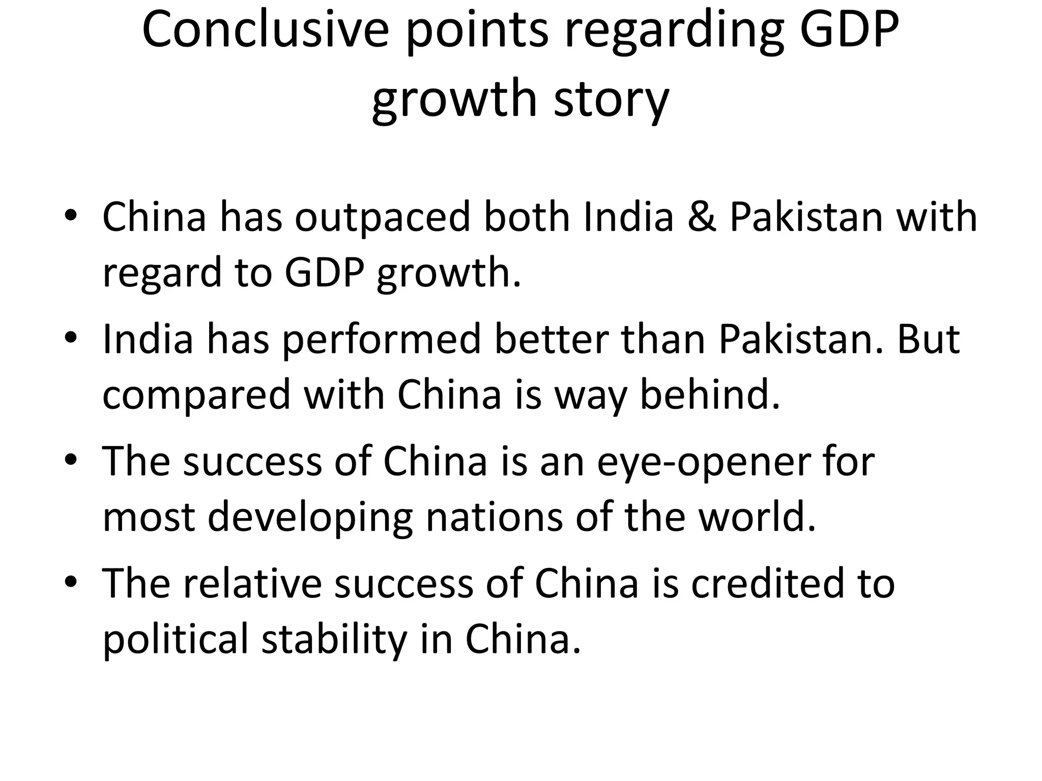 Development Experience of India,China and Pakistan (part 2) | PPTX