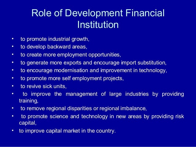 Development finance institutions