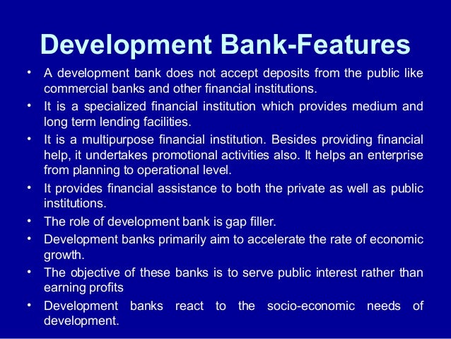 Development finance institutions