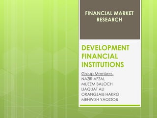 Development Financial Institutions | PPTX